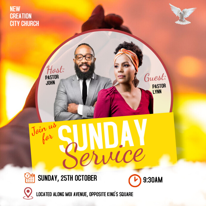 SUNDAY SERVICE POSTER Template | PosterMyWall