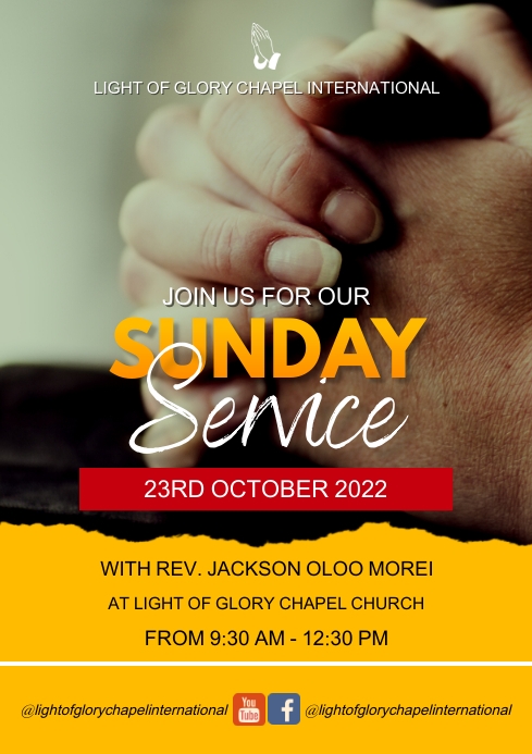 Copy of SUNDAY SERVICE POSTER | PosterMyWall