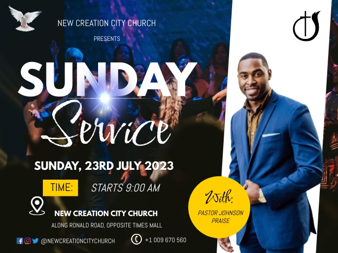 Copy of SUNDAY SERVICE POSTER | PosterMyWall