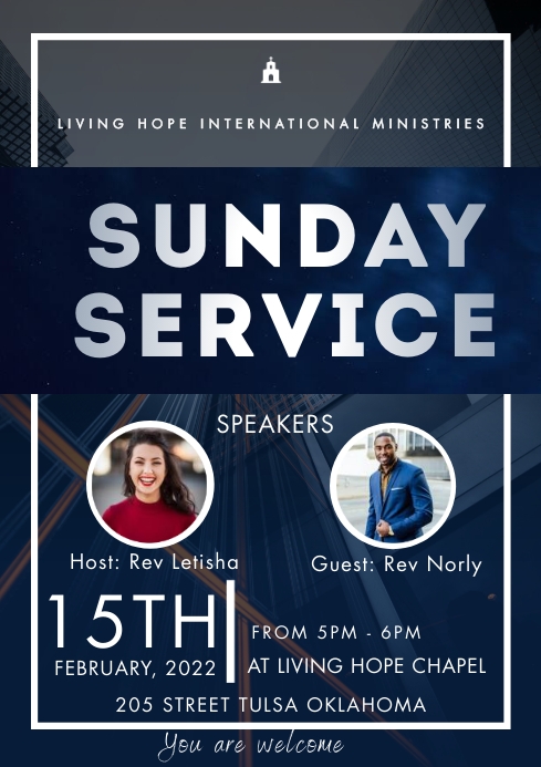 Sunday Service Poster Template | PosterMyWall
