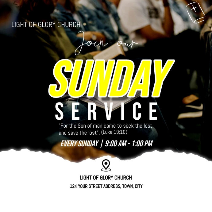 Copy of SUNDAY SERVICE POSTER | PosterMyWall