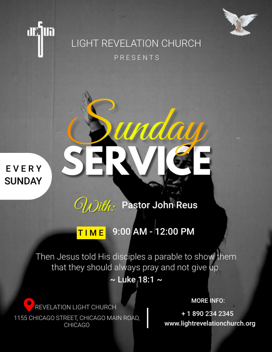 SUNDAY SERVICE POSTER Template | PosterMyWall