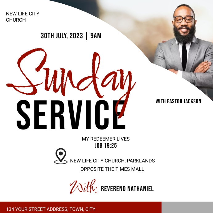 Copy of SUNDAY SERVICE POSTER | PosterMyWall