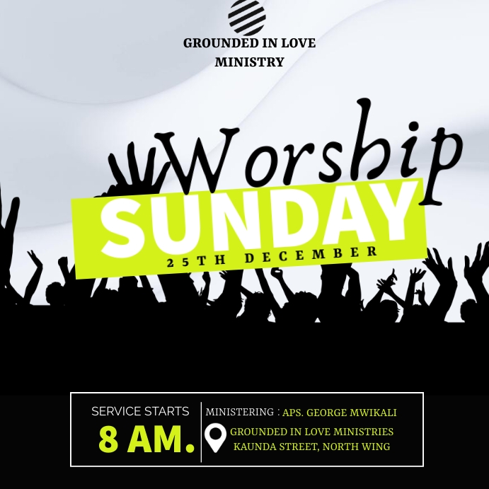 Sunday service poster Template | PosterMyWall
