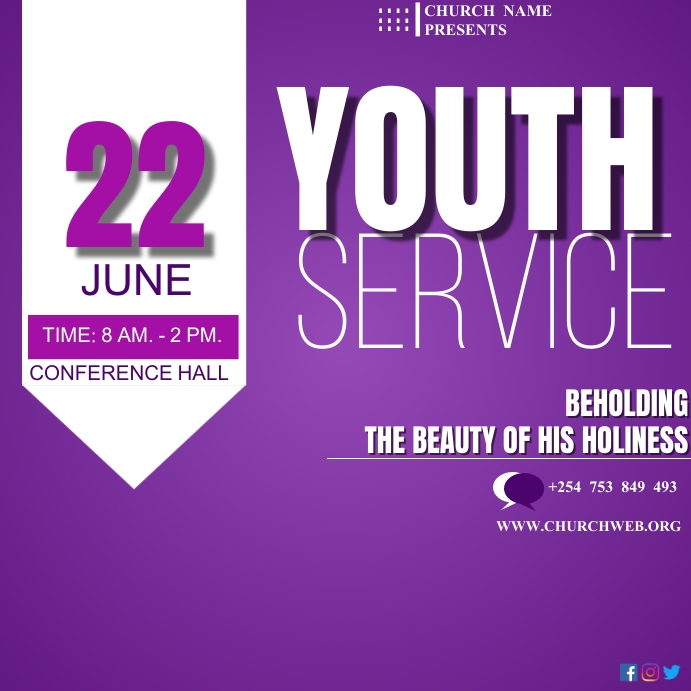 sunday service poster Template | PosterMyWall