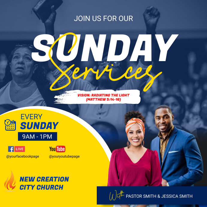 SUNDAY SERVICE POSTER Template | PosterMyWall