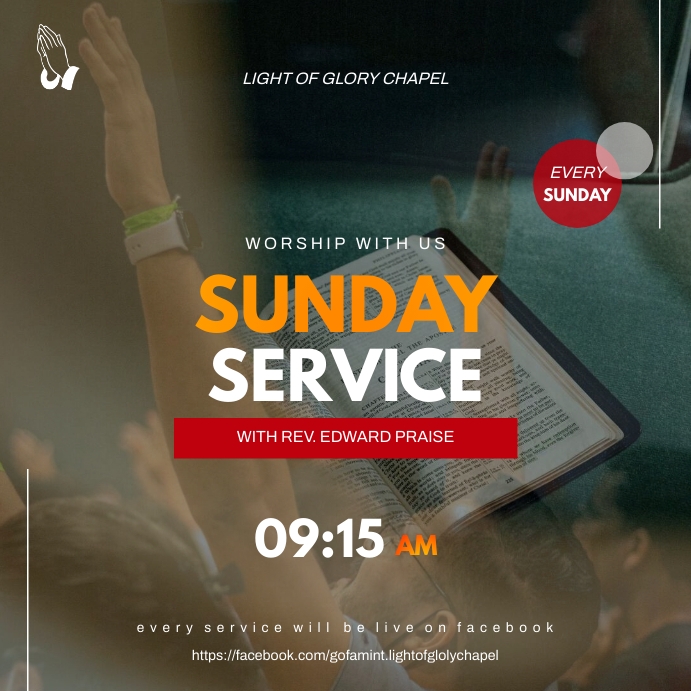 Plantilla de Del Cartel Del Servicio Dominical | PosterMyWall