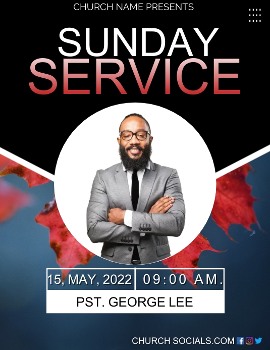 Sunday service poster Template | PosterMyWall