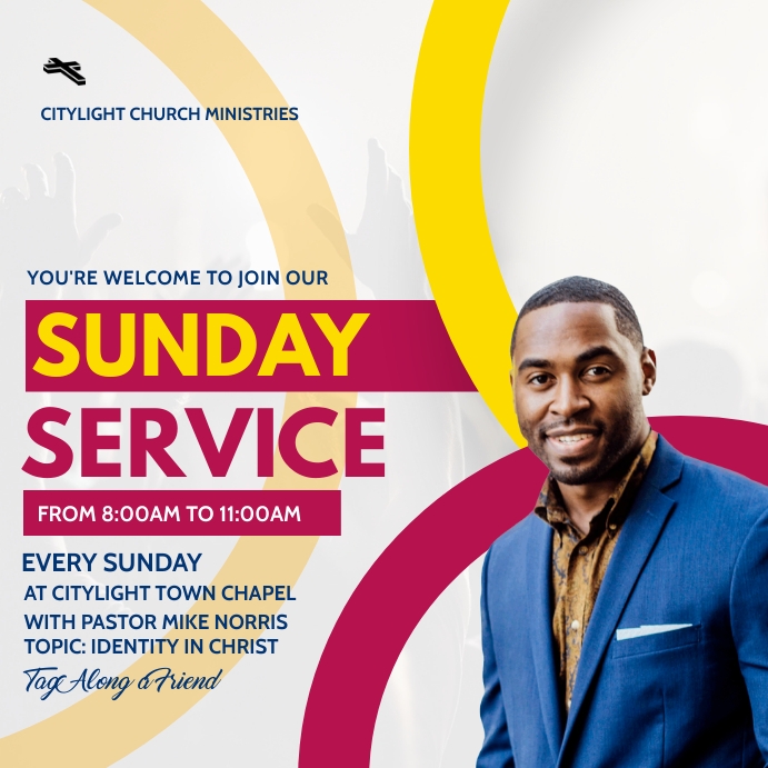 SUNDAY SERVICE poster design Template | PosterMyWall