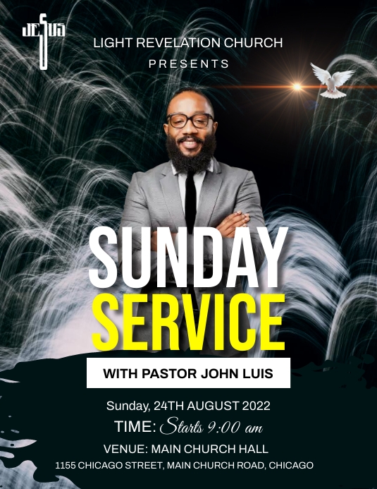 SUNDAY SERVICE POSTER Template | PosterMyWall