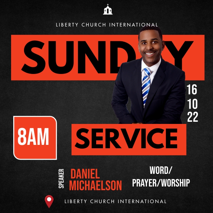 Sunday Service Poster Template | PosterMyWall