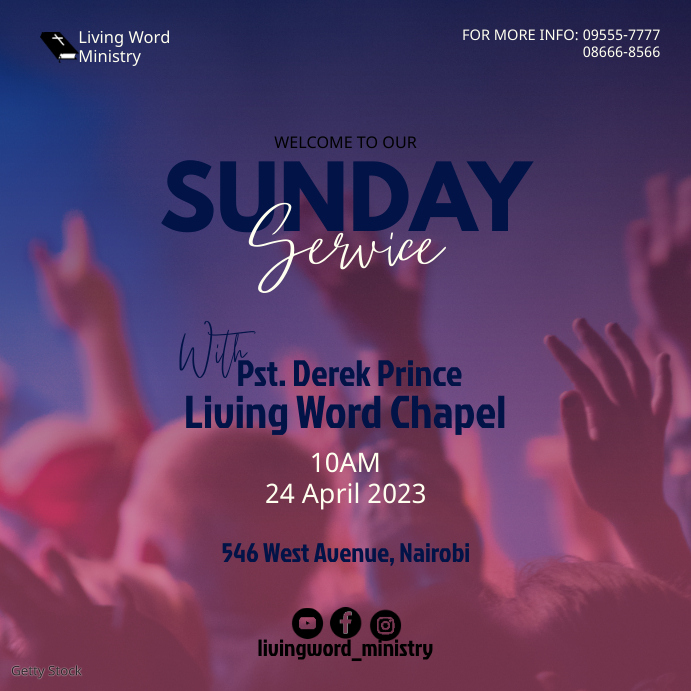 sunday service poster Template | PosterMyWall