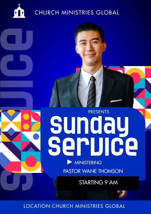 Sunday Service Poster Template | PosterMyWall