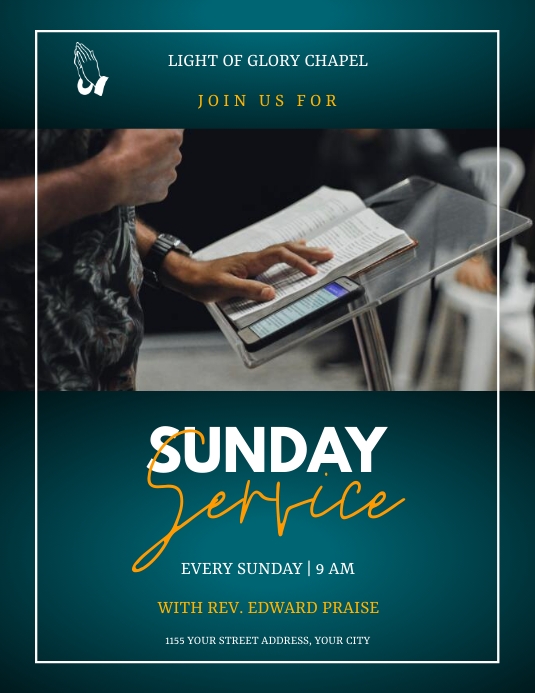 Copy of SUNDAY SERVICE POSTER | PosterMyWall