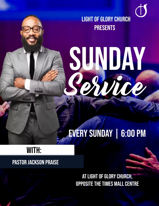 SUNDAY SERVICE POSTER Template | PosterMyWall