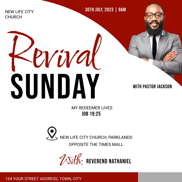 SUNDAY SERVICE POSTER Template | PosterMyWall