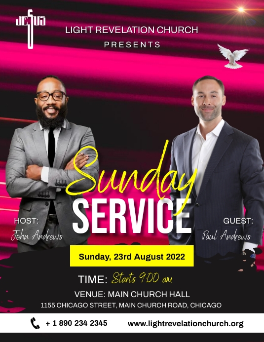 SUNDAY SERVICE POSTER Template | PosterMyWall