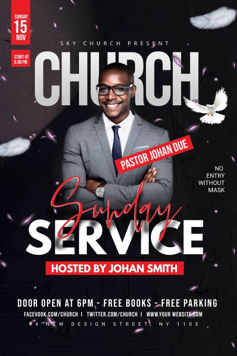 Sunday Service poster Template | PosterMyWall