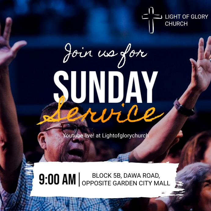 Copy of SUNDAY SERVICE POSTER | PosterMyWall