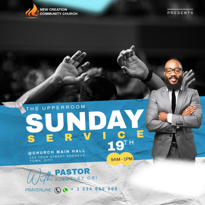Sunday Service Poster Template | PosterMyWall
