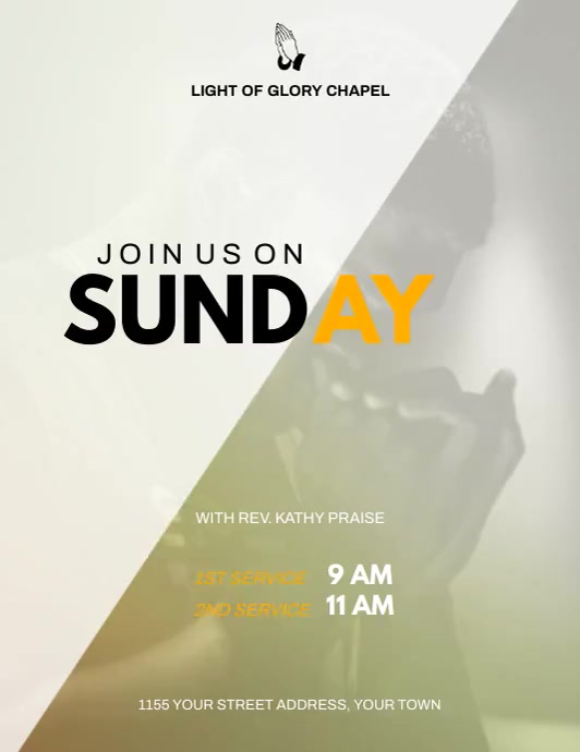 Copy of SUNDAY SERVICE POSTER | PosterMyWall
