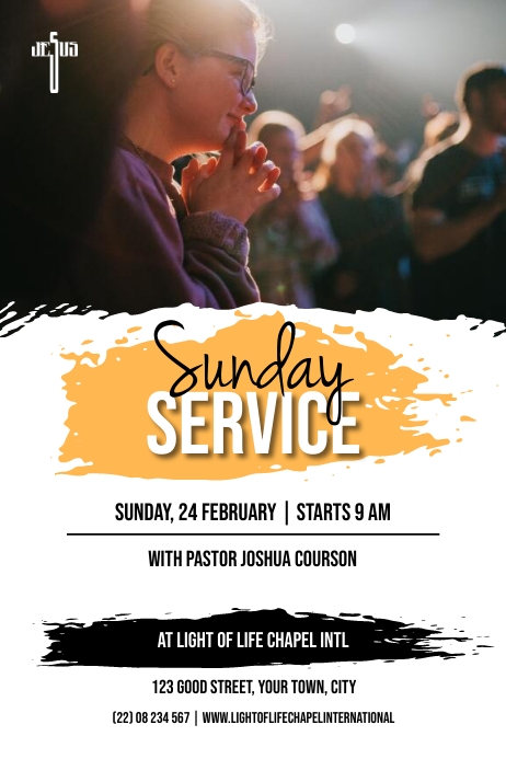 SUNDAY SERVICE POSTER Template | PosterMyWall