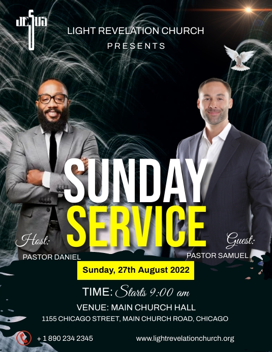 SUNDAY SERVICE POSTER Template | PosterMyWall
