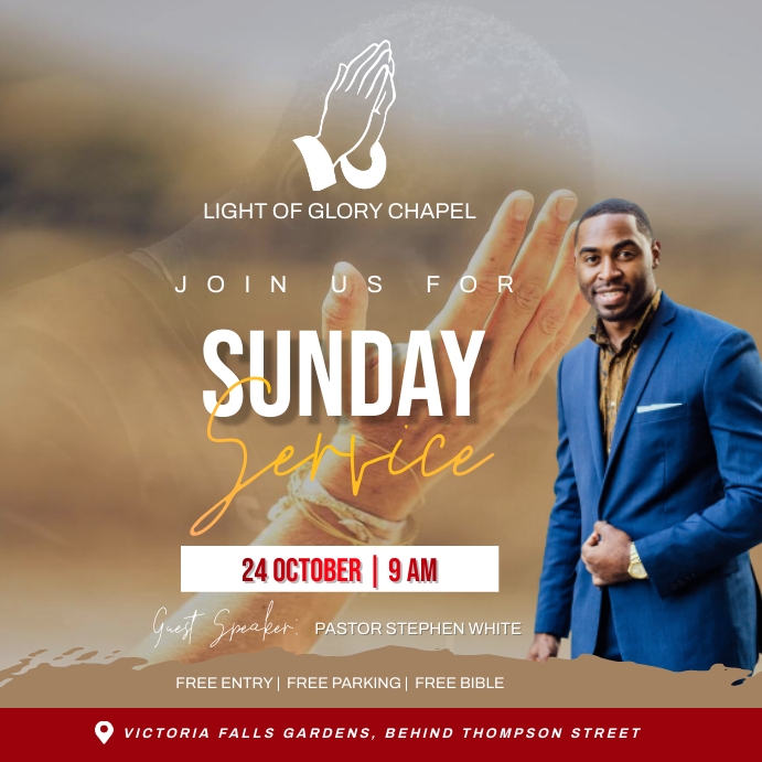 SUNDAY SERVICE POSTER Template | PosterMyWall