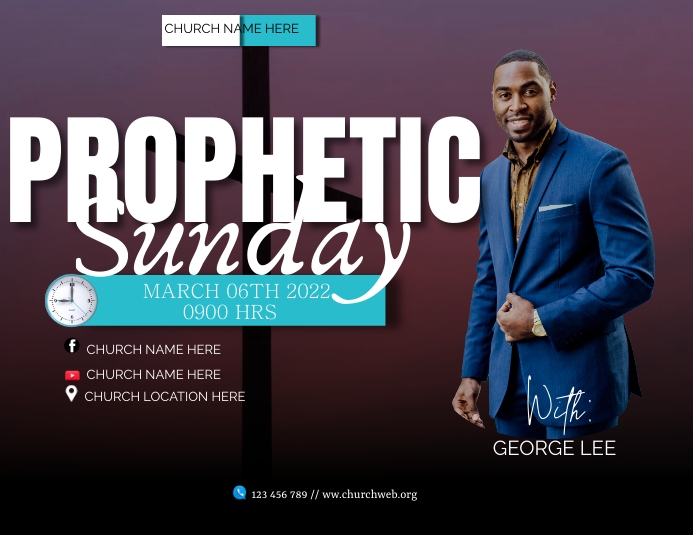 Sunday service poster Template | PosterMyWall