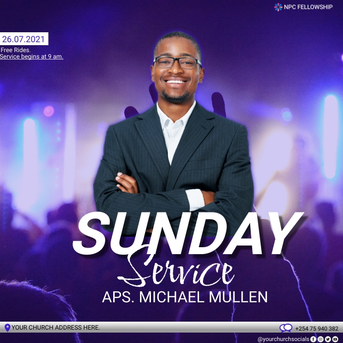 Sunday Service poster Template | PosterMyWall