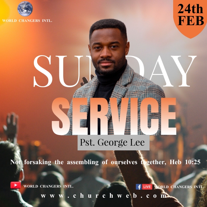 Sunday service poster Template | PosterMyWall