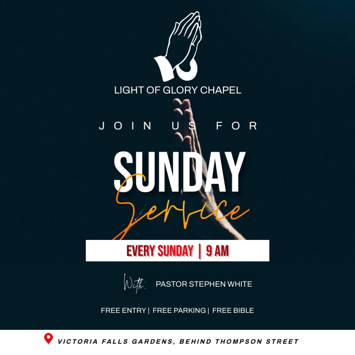 SUNDAY SERVICE POSTER Template | PosterMyWall