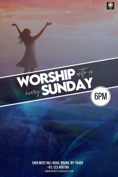 Sunday Service Poster Template | PosterMyWall