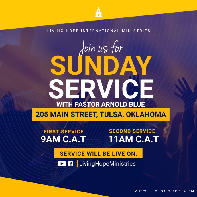 Sunday Service Poster Template | PosterMyWall