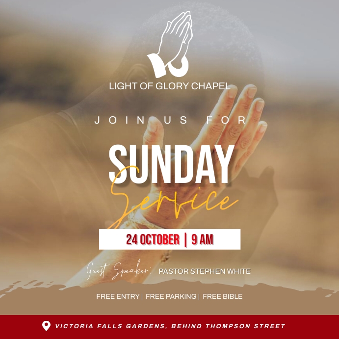 SUNDAY SERVICE POSTER Template | PosterMyWall