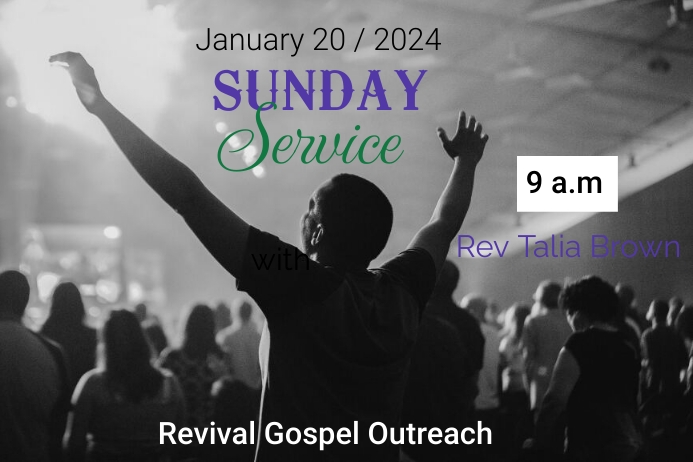Sunday service poster Template | PosterMyWall