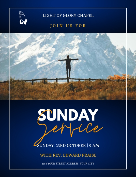 Copy of Sunday service poster | PosterMyWall