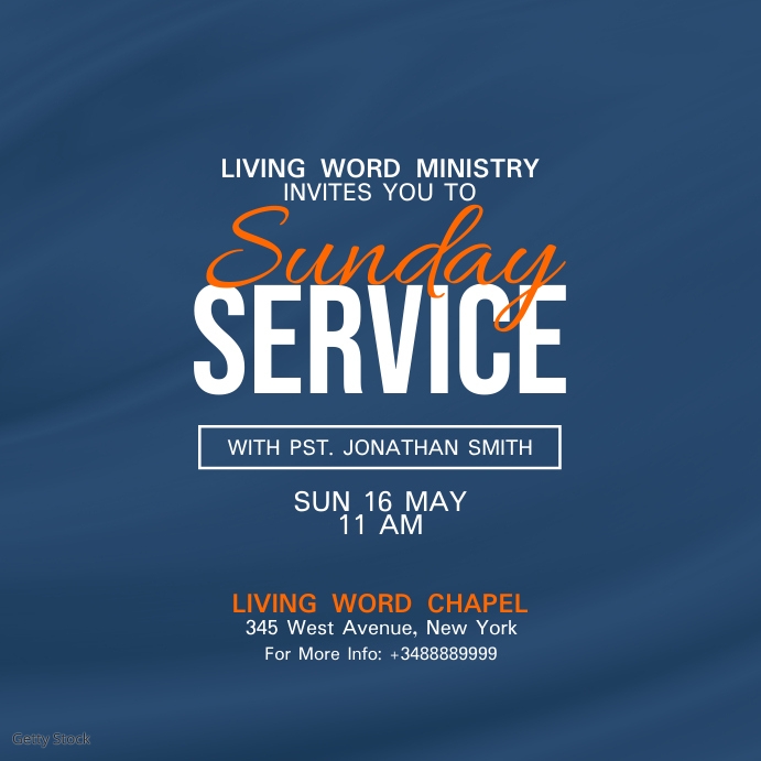 sunday service poster Template | PosterMyWall