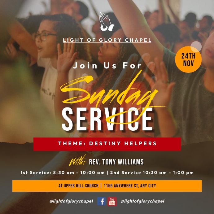 Copy of SUNDAY SERVICE POSTER | PosterMyWall