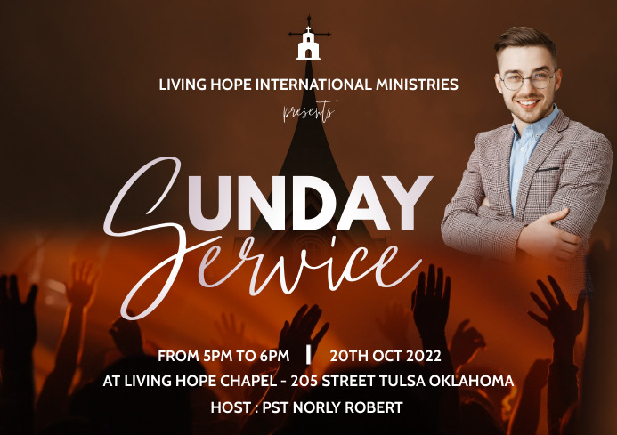 Sunday Service Poster Template | PosterMyWall