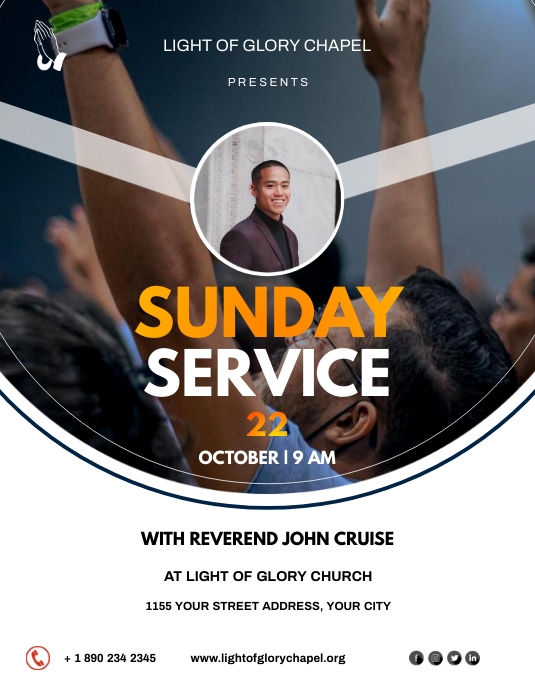 SUNDAY SERVICE POSTER Template | PosterMyWall