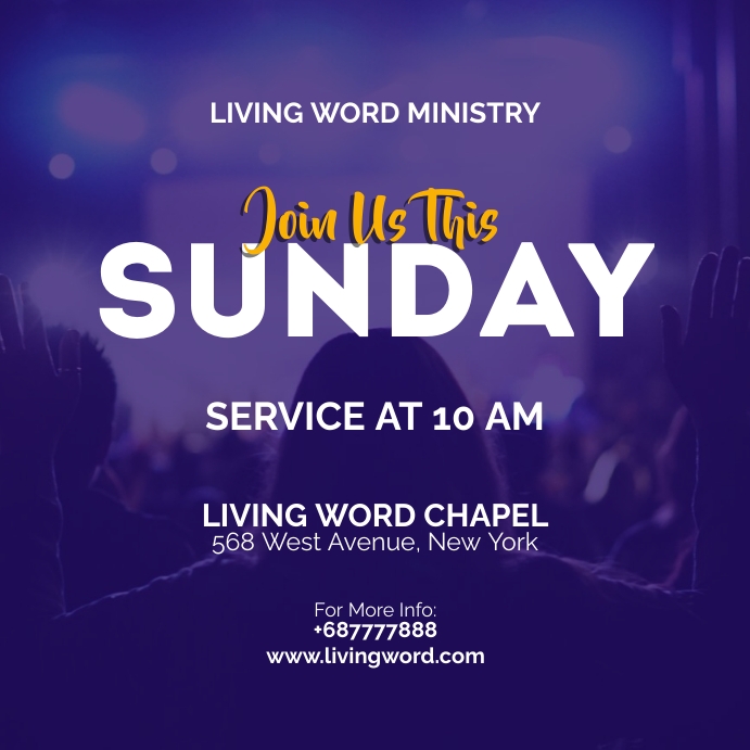 sunday service poster Template | PosterMyWall