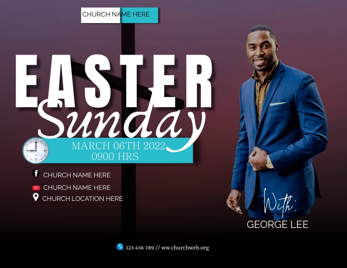 Sunday service poster Template | PosterMyWall