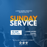 sunday service poster Template | PosterMyWall