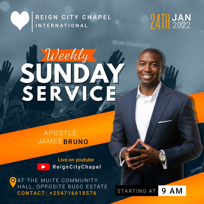 Plantilla de Sunday Service poster/flyer | PosterMyWall