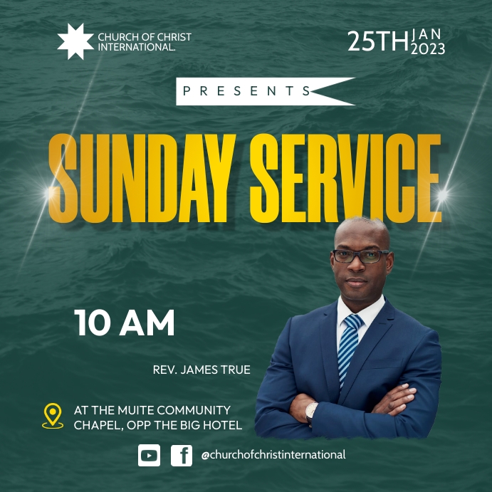 Sunday Service poster/flyer Template | PosterMyWall