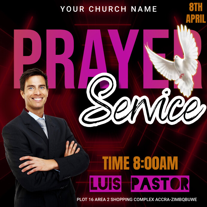 Sunday service/prayer night/fasting night Template | PosterMyWall