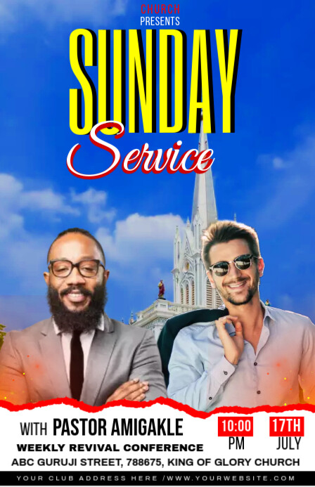 sunday service social media ad template | PosterMyWall