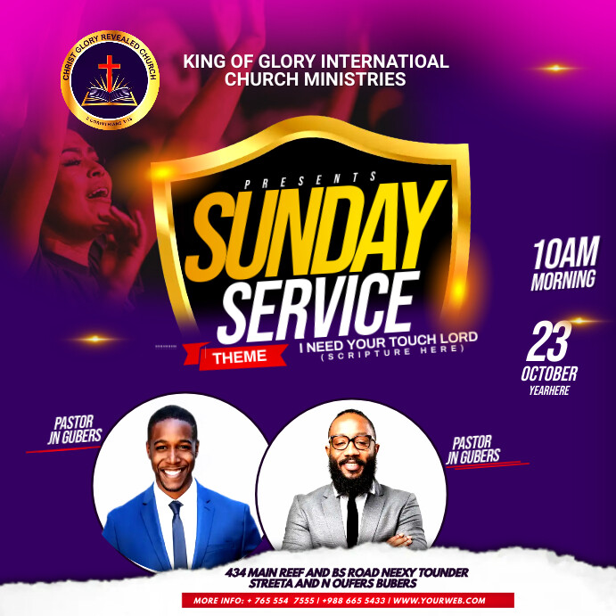 Plantilla de Sunday service template (1) | PosterMyWall