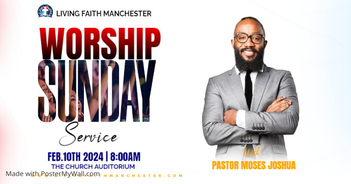Sunday service template (1) | PosterMyWall